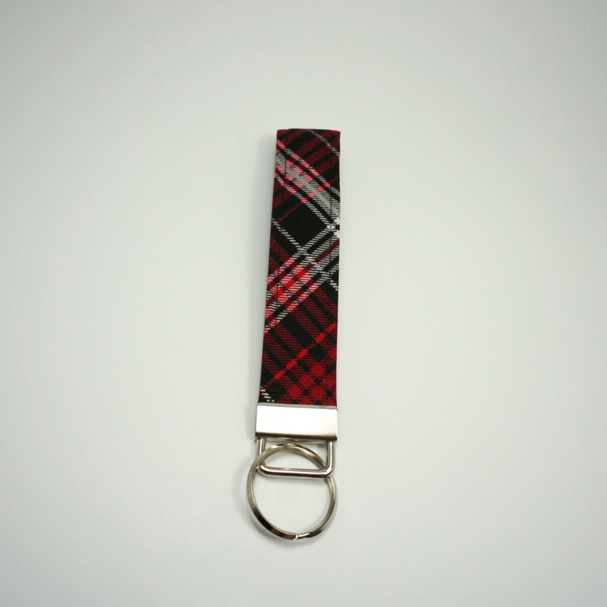 Wristlet Keychain Red Plaid Key Fob Fabric Wristlet - Etsy Denmark
