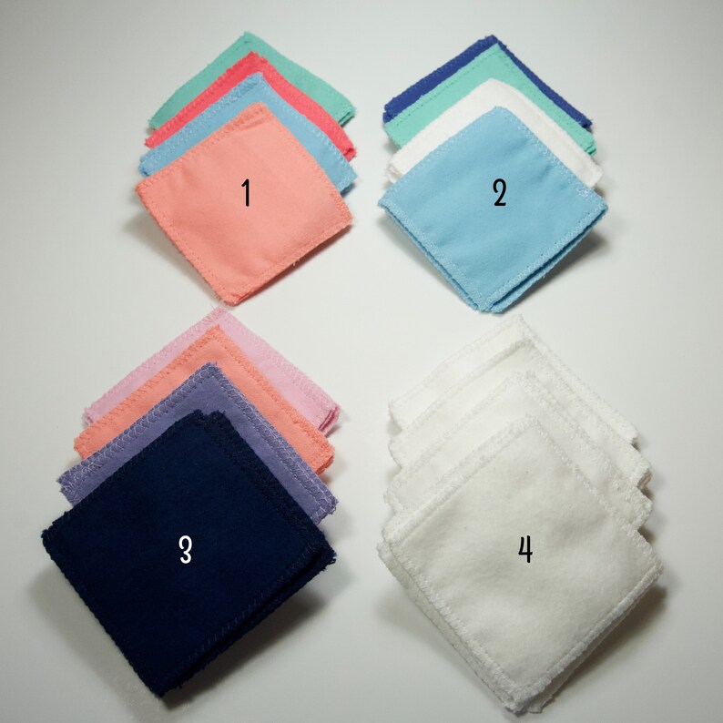 Reusable Face Pads With Wash Bag Pack of 14 Multiple Color - Etsy
