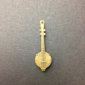 55553 - 2 Pc Small Banjo Charm Jewelry Finding Brass Ox - Etsy