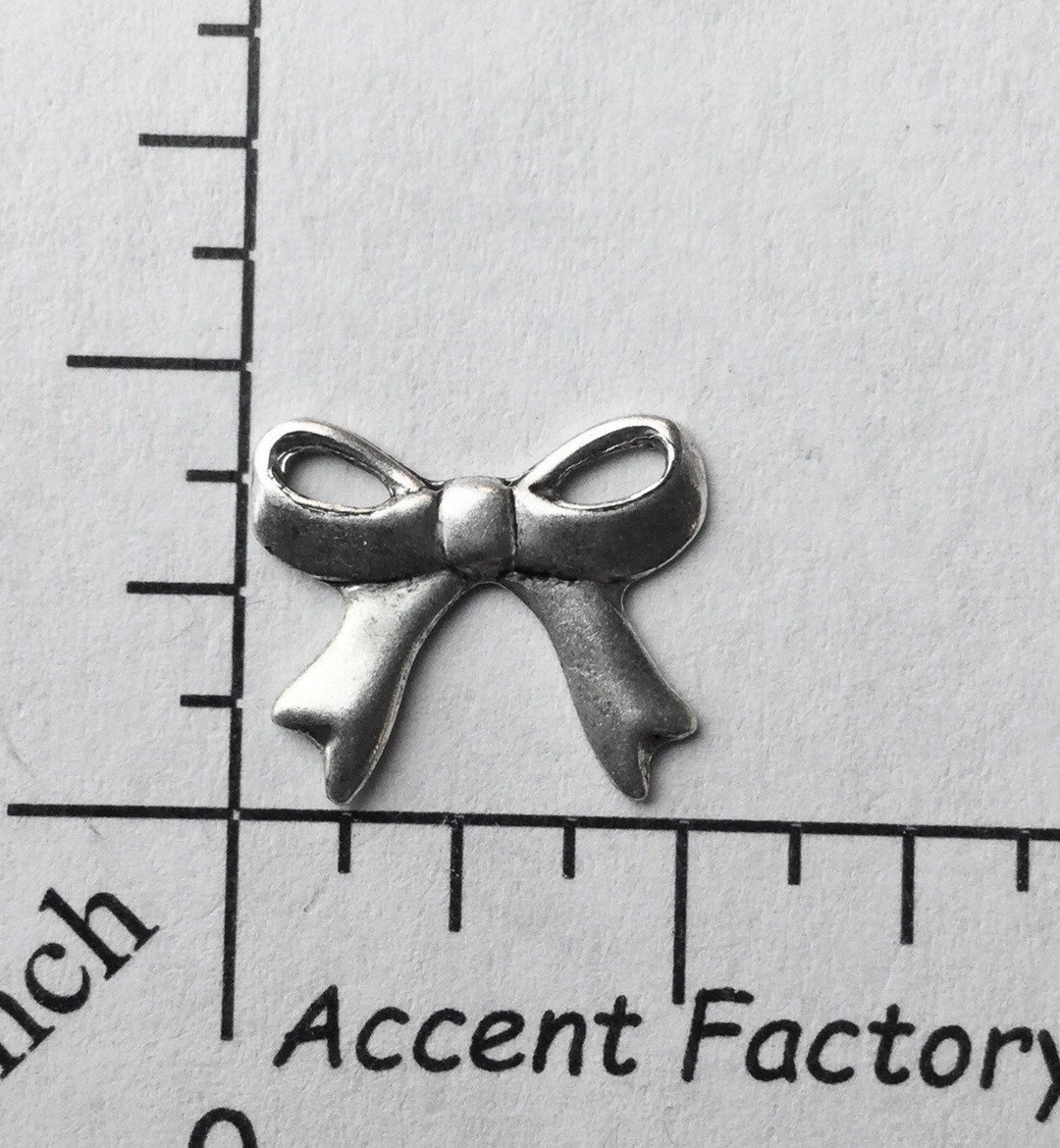 29034 4 Pc Victorian Bow Jewerly Finding Matte Silver Ox - Etsy Singapore