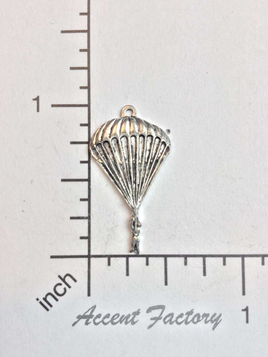 14434 United States Paratrooper Jewelry Finding Charm Matte Silver ...