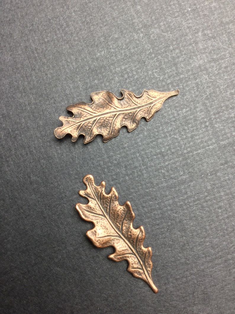 32865 4 Pc Lot Small Oak Leaf Jewelry Finding Copper | Etsy