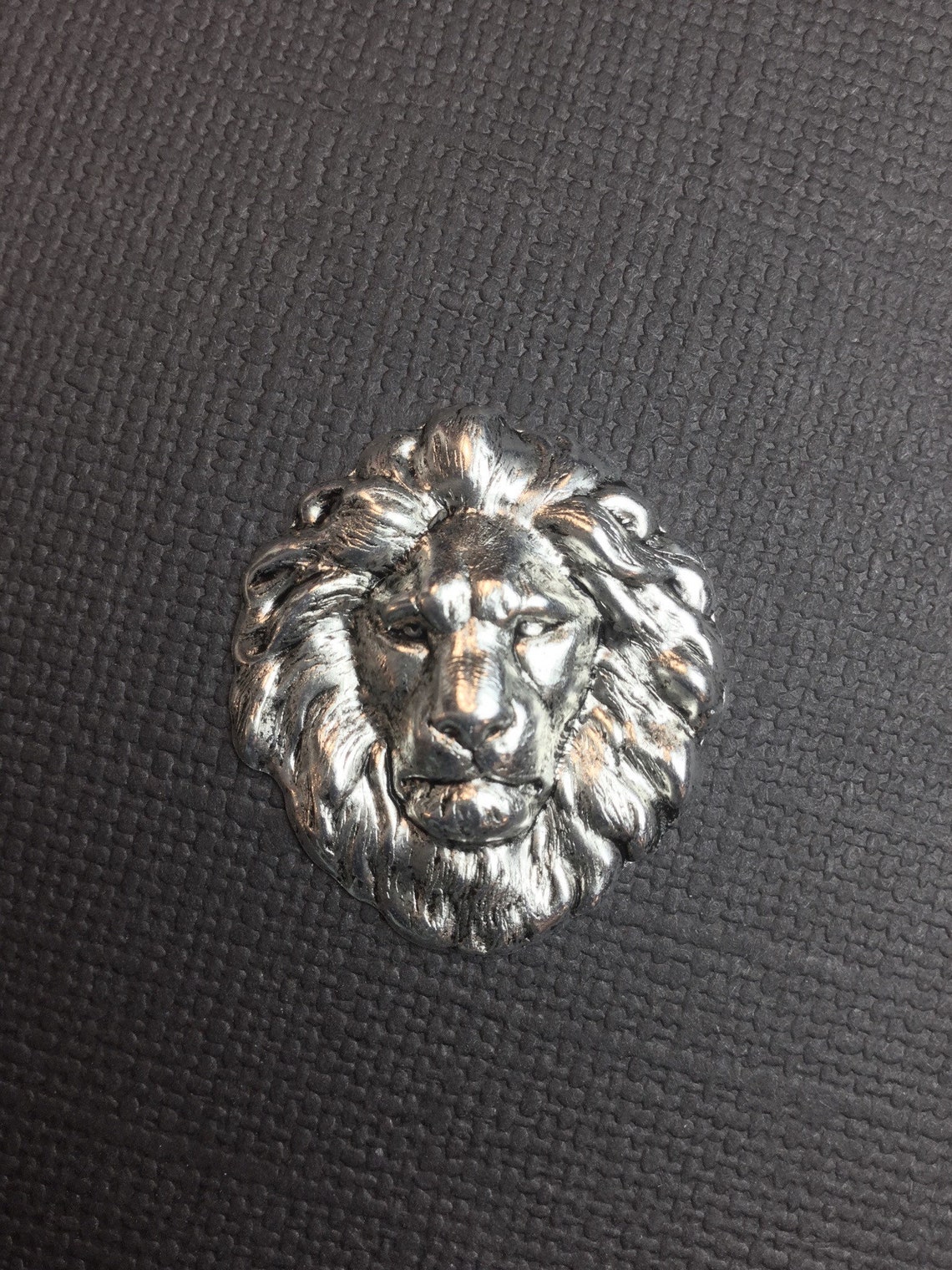 45054 2 Pc Medium Lion Head Finding Stamping Silver Ox - Etsy