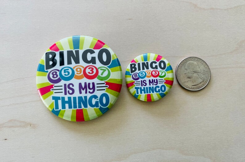 Bingo Button Pins Set of 10 1.25 1.75 and - Etsy