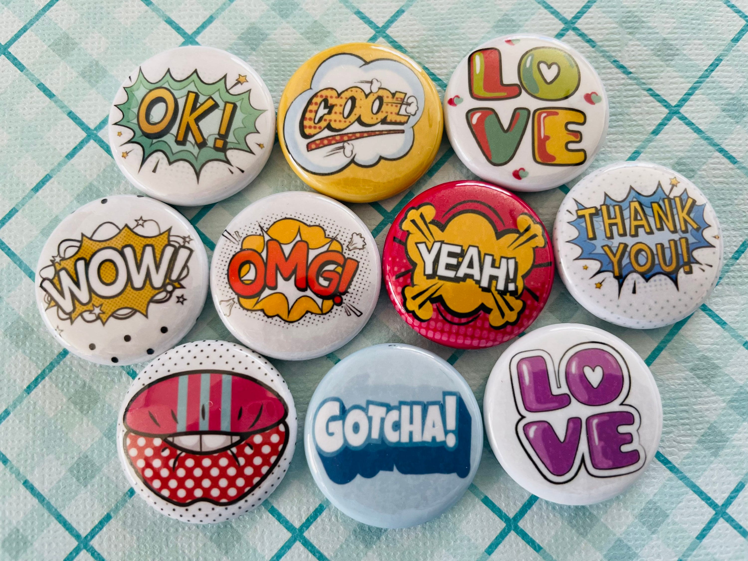 Set of 10-1 Metal Pin back Buttons Religious Quotes Inspirational ...