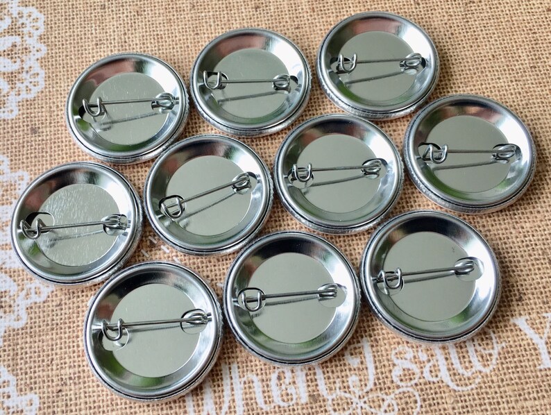 Set of 10 1.25 Metal Pin back Buttons Purple theme | Etsy