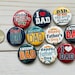 Father’s Day Set of 10 - 1.25" Metal Pin Back Buttons Gift Button Pins ...