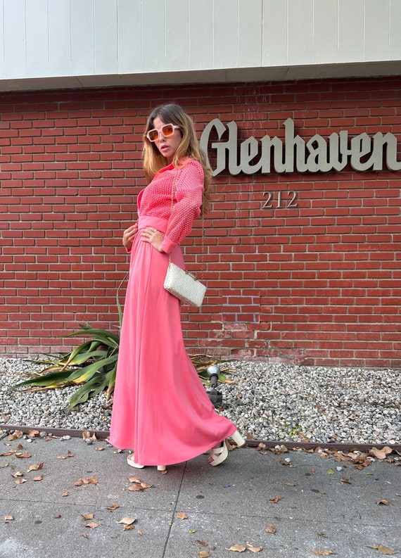 70s pink on pink maxi - Gem