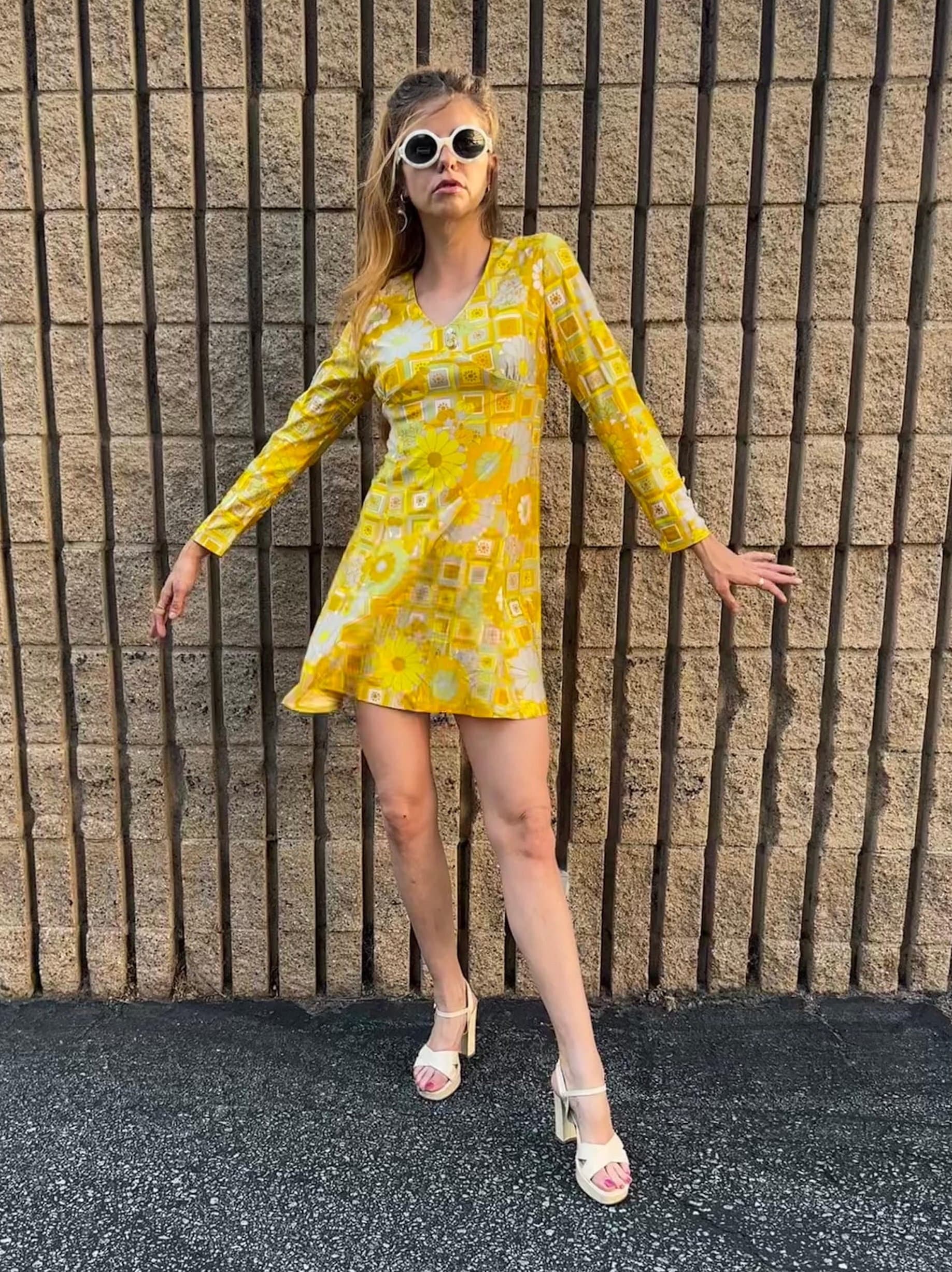 70s Mellow Yellow Mini - Etsy