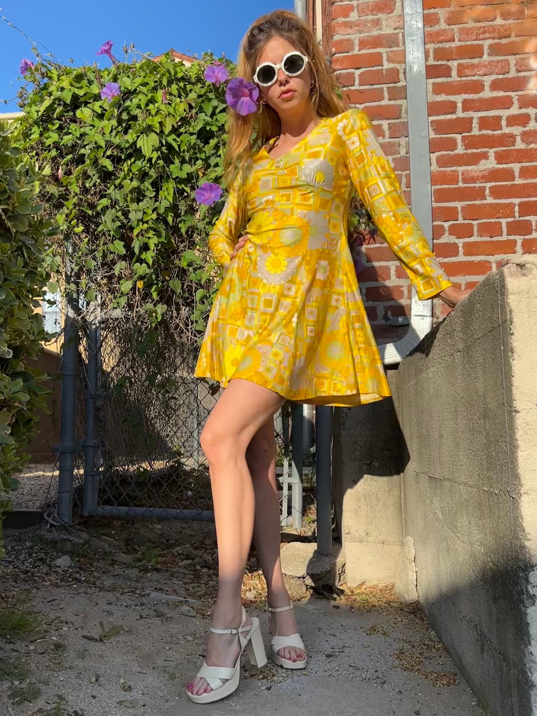 70s Mellow Yellow Mini - Etsy