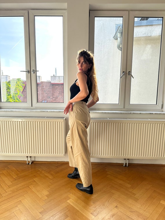 Tan pleated pants - Gem