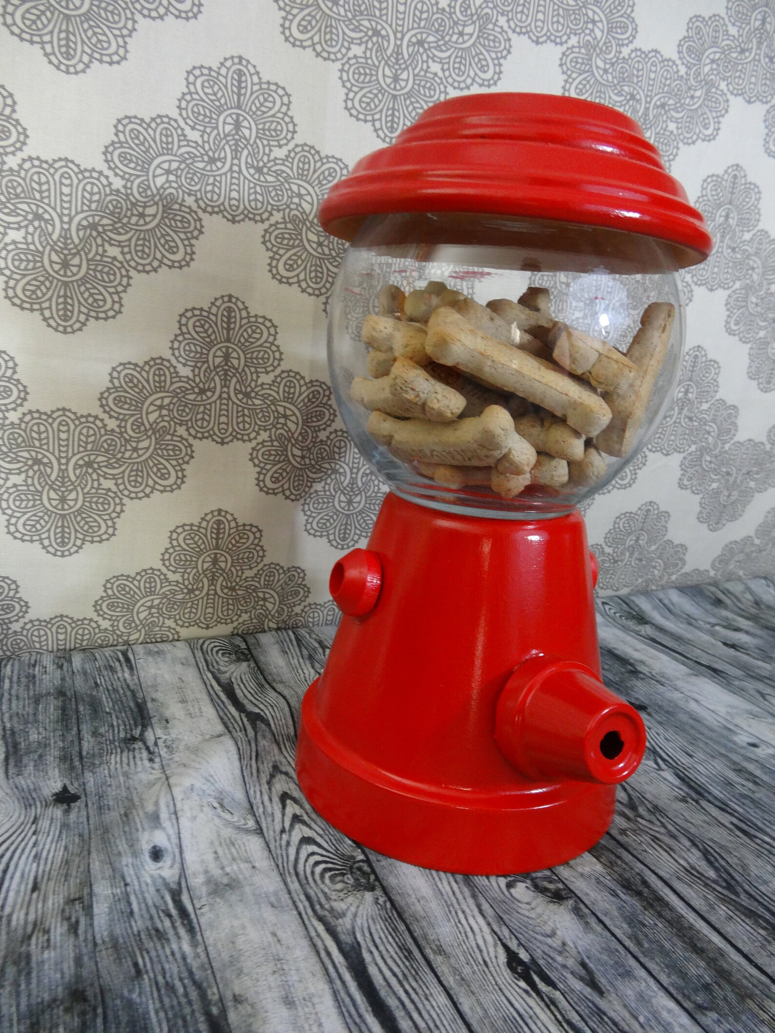 Clay Jar Candy Dish; Dog Treat Jar; Candy Bowl; Pet Treat Bowl; Fire ...