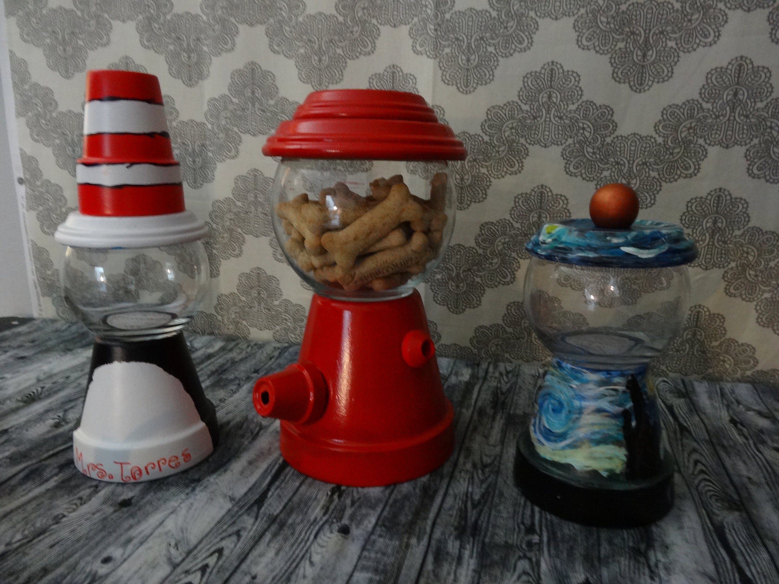 Clay Jar Candy Dish; Dog Treat Jar; Candy Bowl; Pet Treat Bowl; Fire ...