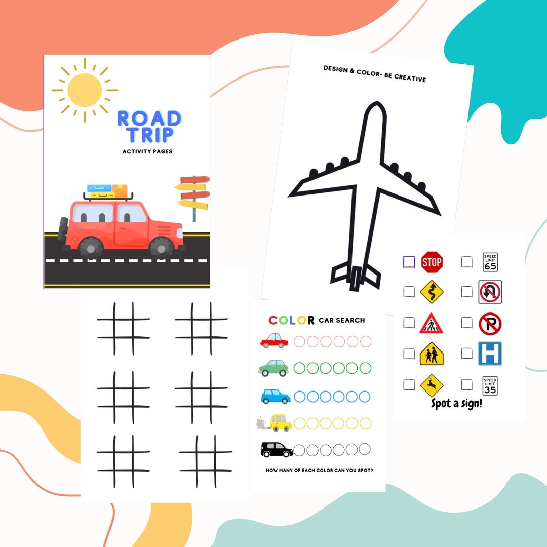 Road Trip Activity Pages **instant Download* - Etsy