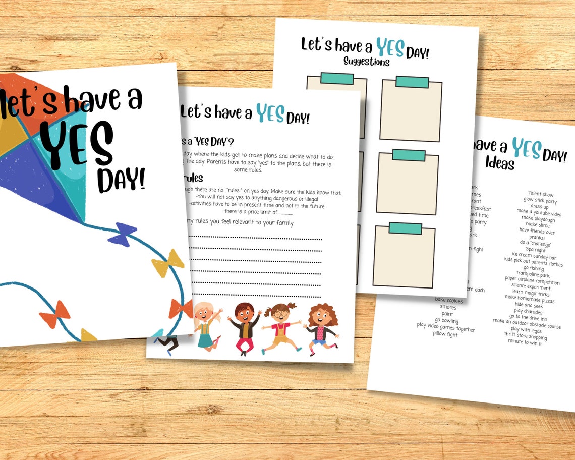 Let's Have A Yes Day Family Fun, Printable, Gift, Yes Day - Etsy