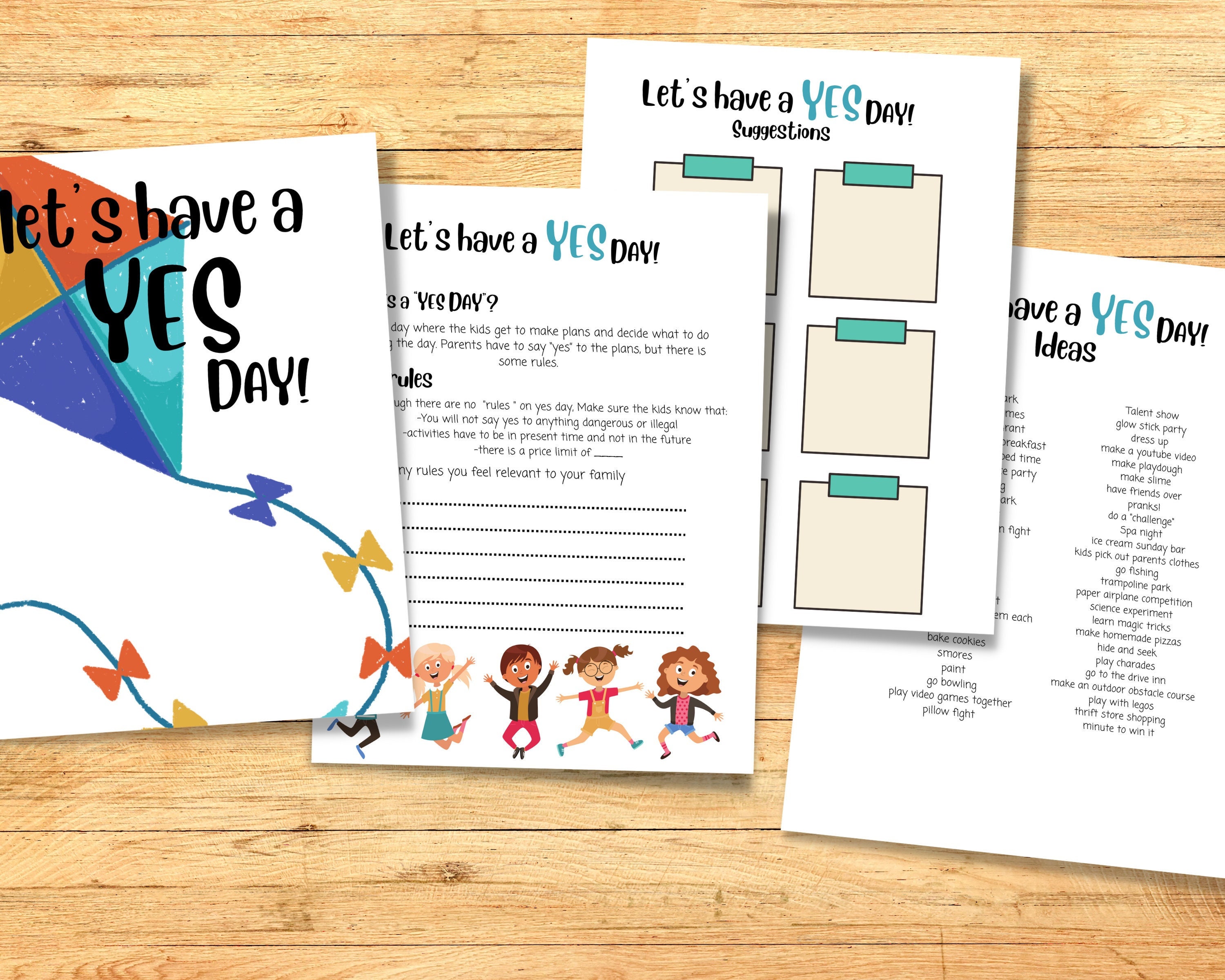 Let s Have A Yes Day Family Fun Printable Gift Yes Day Etsy