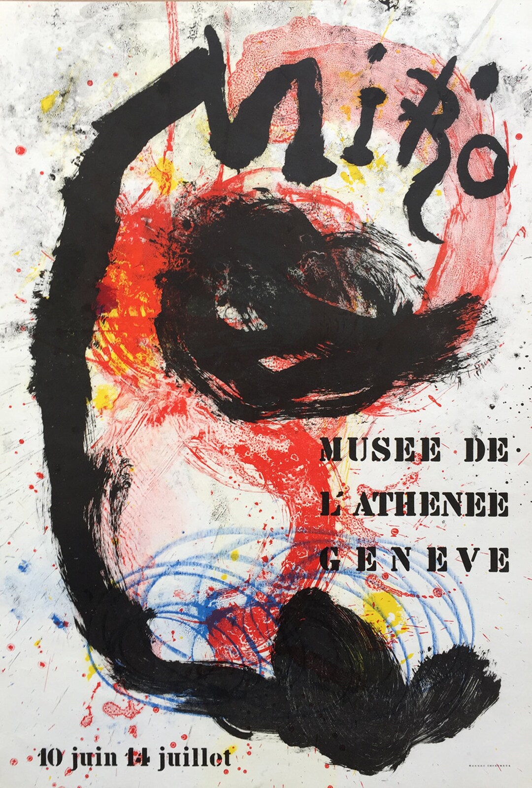 JOAN MIRO, "graphic and Ceramic Exhibition at the Musée De L'athénée ...