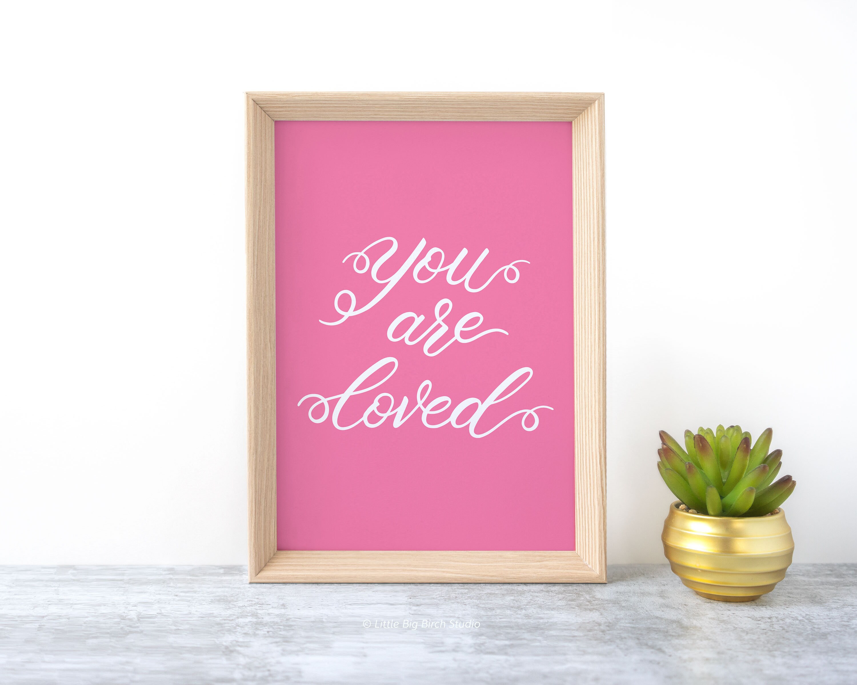 Printable, You Are Loved, Digital Download, Hand Lettered Wall Art ...