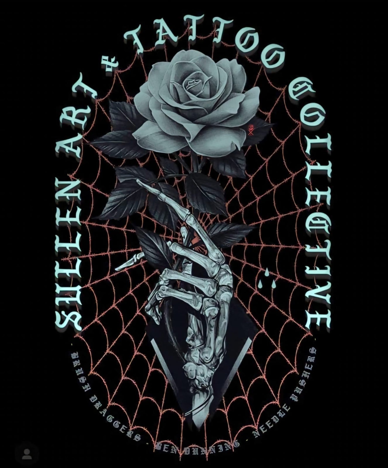 Sullen Skeleton Hand W Rose Art Poster - Etsy