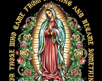 Virgin Mary With Roses Art Poster - Etsy