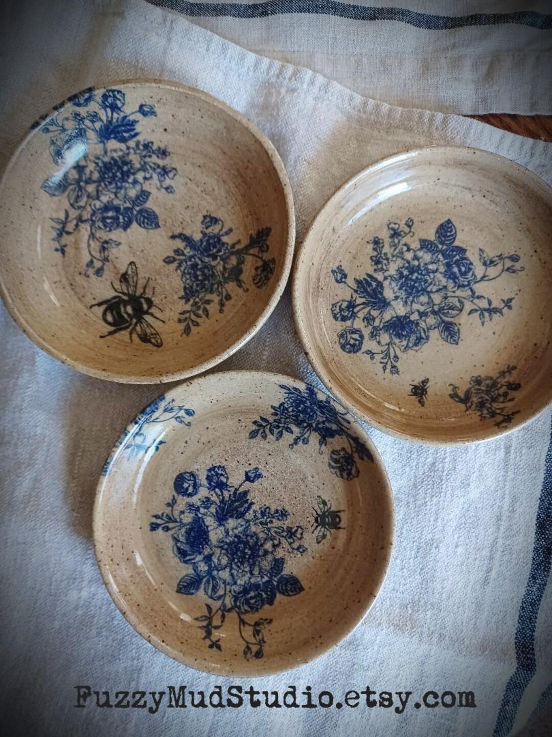 Pottery Set Handmade Rustic Pottery Dishes Prep Bowl Cat Dish Kitchen ...