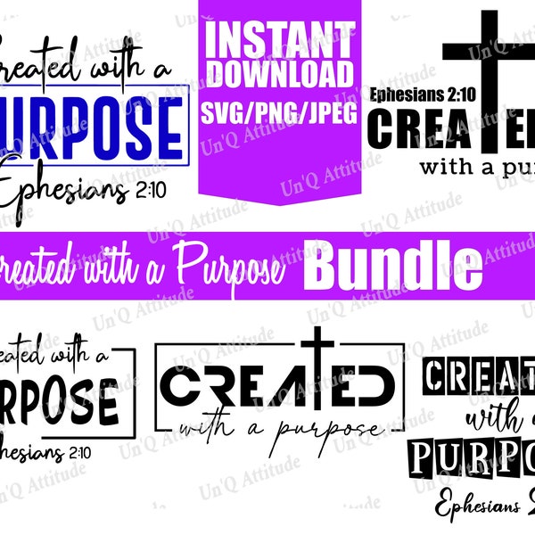 Created With a Purpose Png - Etsy