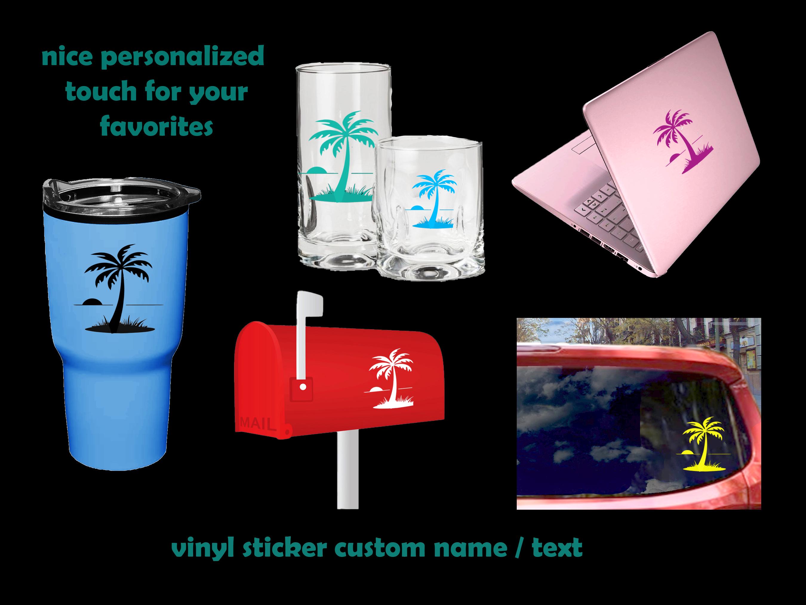 Palm Tree Sunset Vinyl Decal / Palmtree Sticker / Beach Sticker /car ...