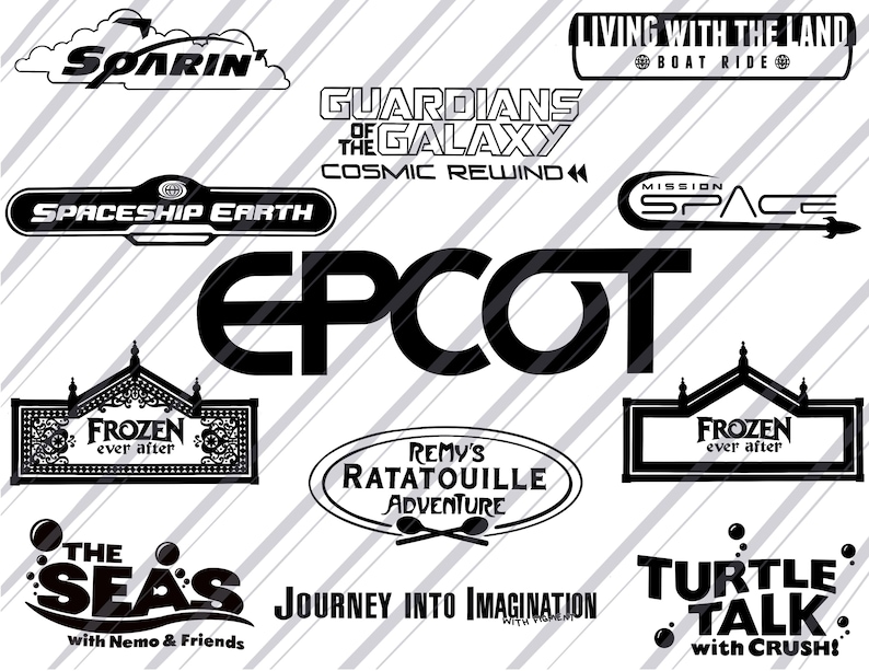 PACK: EPCOT SVG Pack of 12 Files for Cricut - Etsy