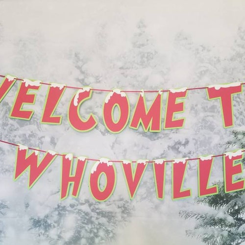 Christmas Banner welcome to Whoville | Etsy