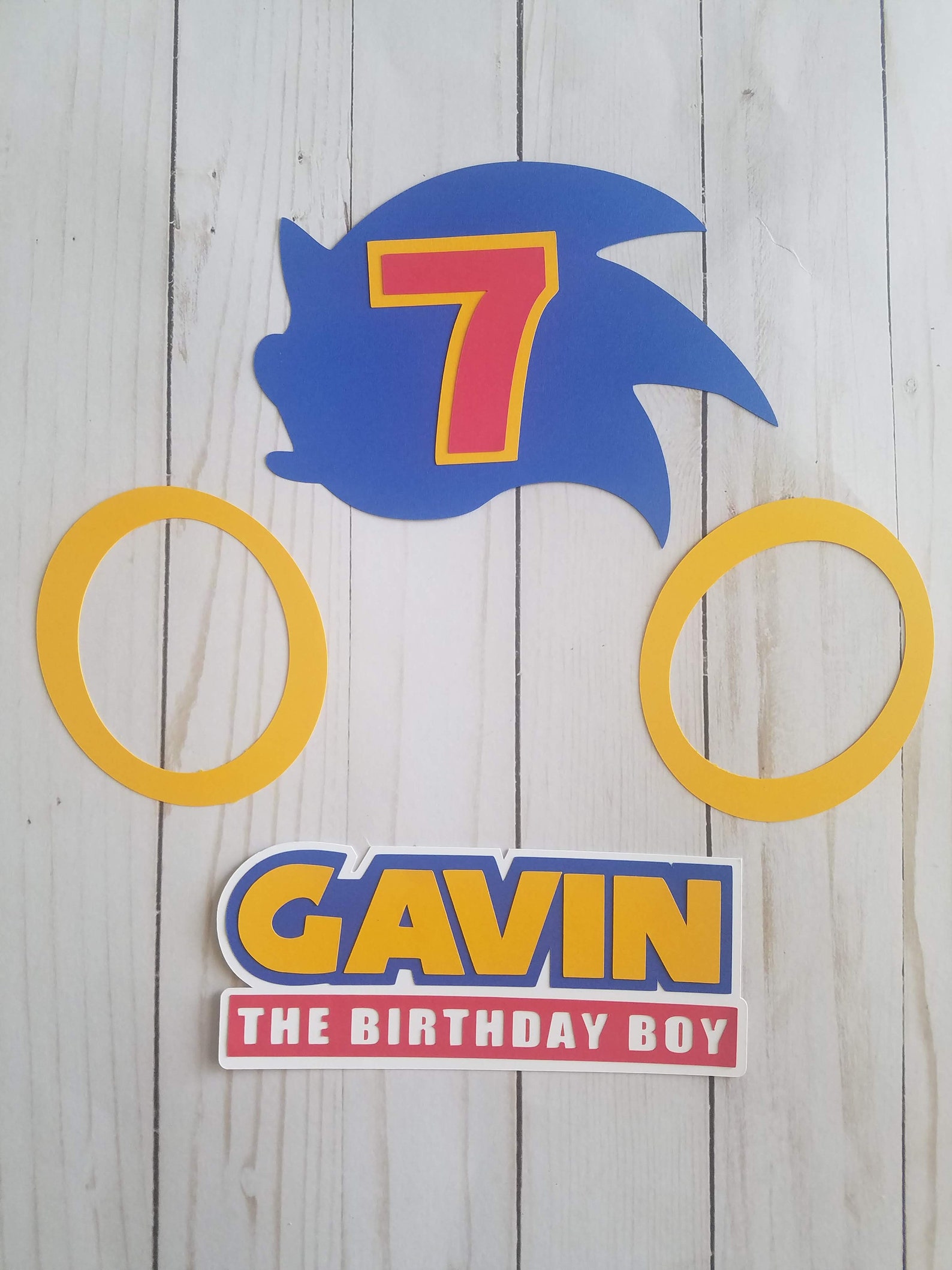 Sonic Golden Rings Personalized Centerpieces - Etsy