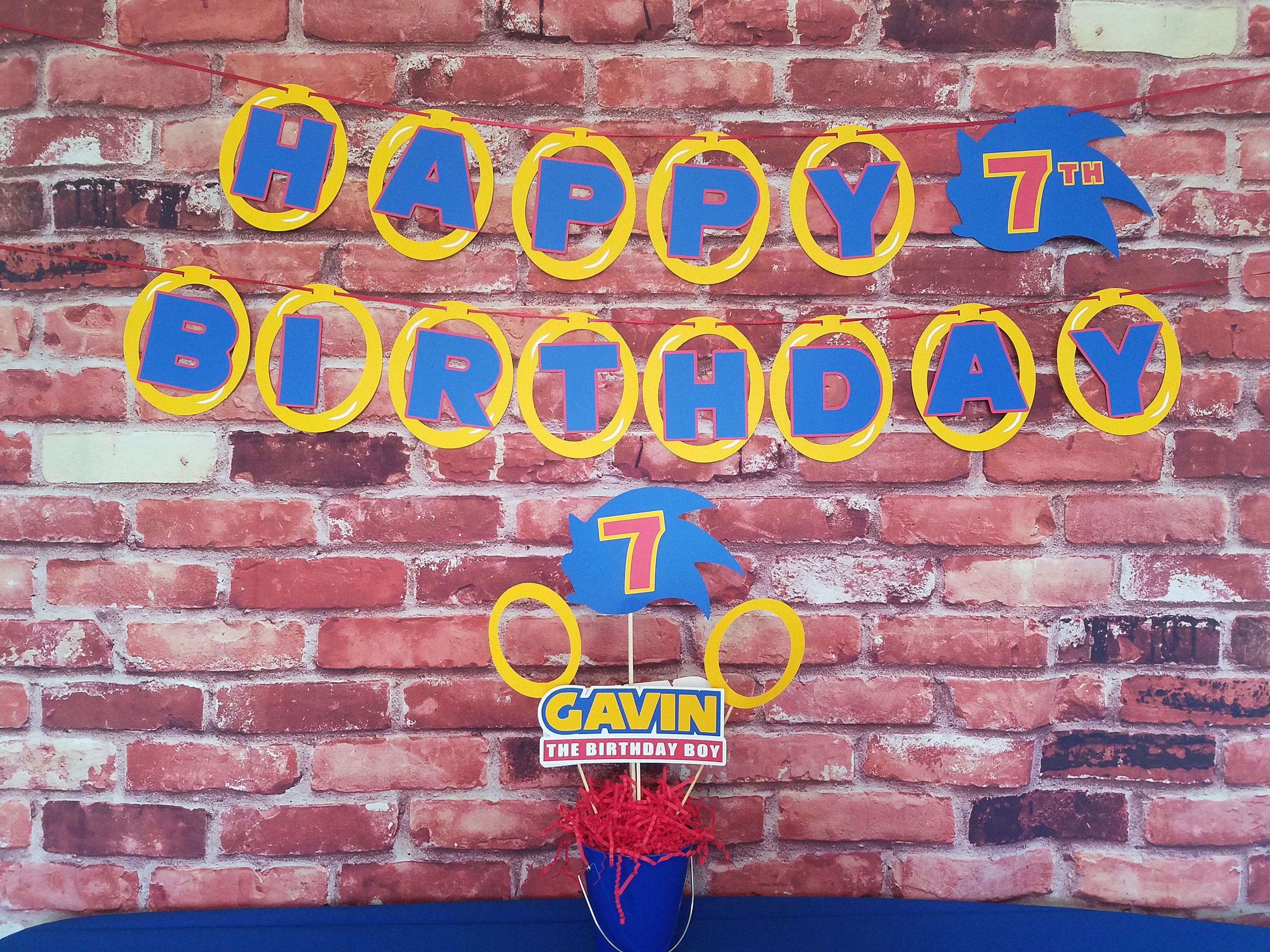 Sonic Golden Rings "happy Birthday" Banner - Etsy
