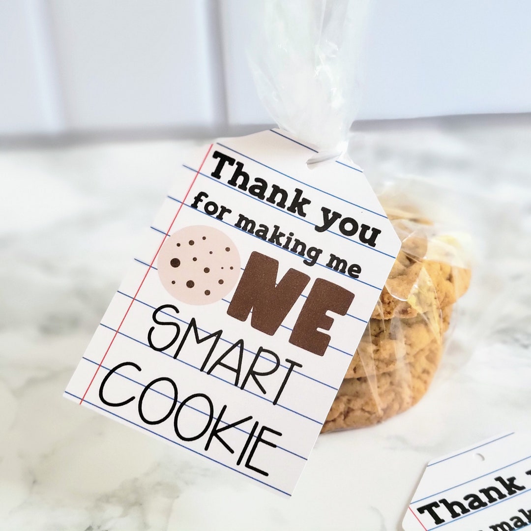 One Smart Cookie Thank You Gift Tag - Etsy