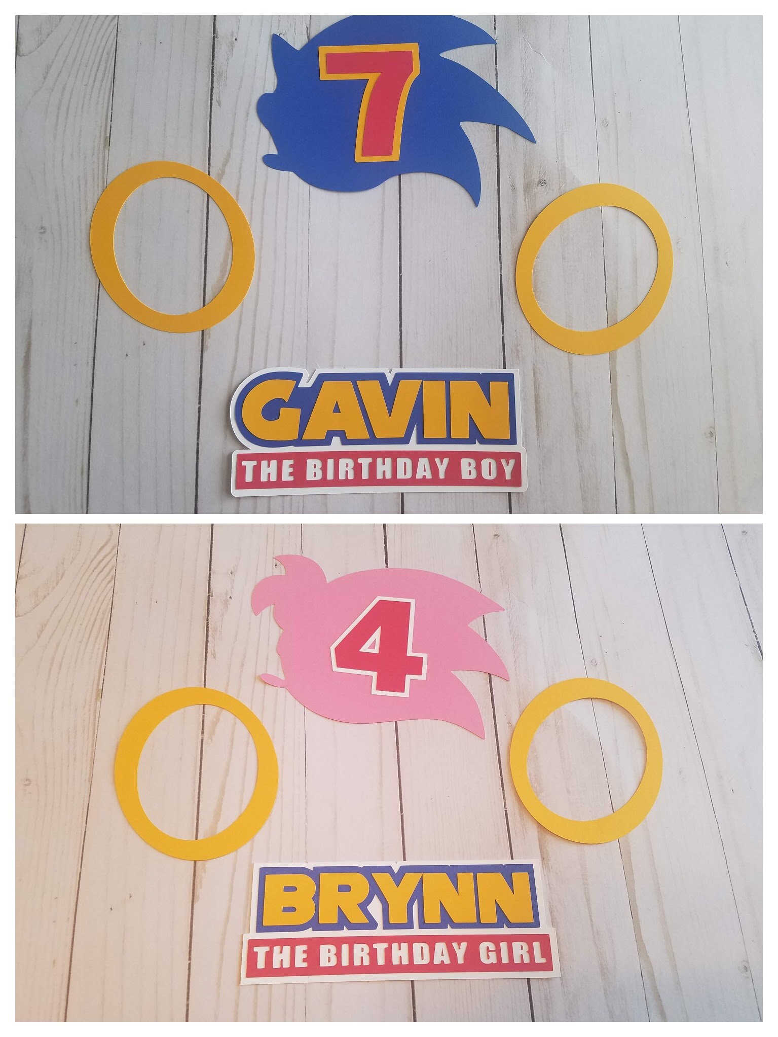 Golden Rings Sonic Birthday Set - Etsy