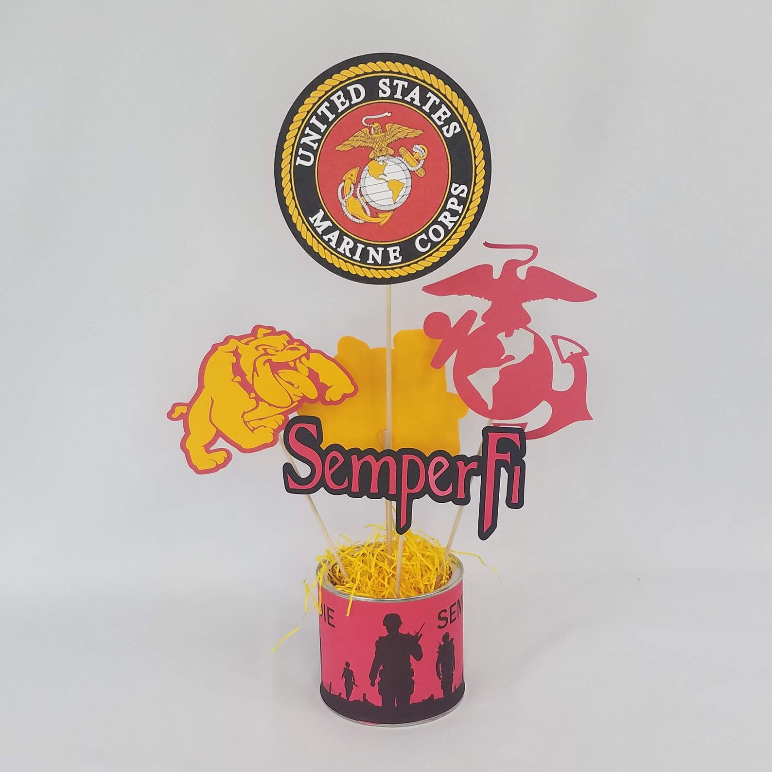 Marine Corp Centerpiece for Retirement, Boot Camp, Military Deployment ...