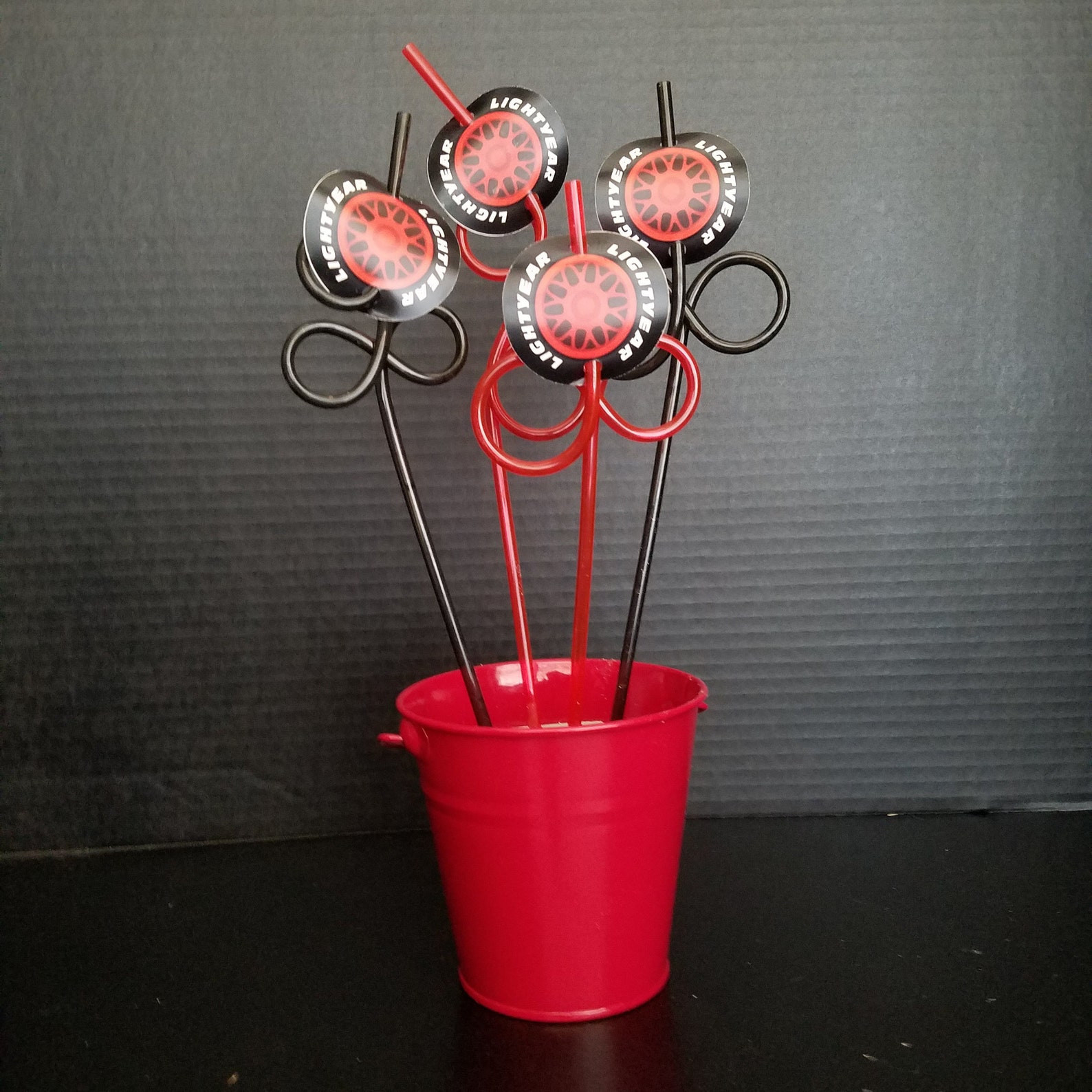 Cars Lightyear Tire Straw or Cupcake Topper Decorations - Etsy