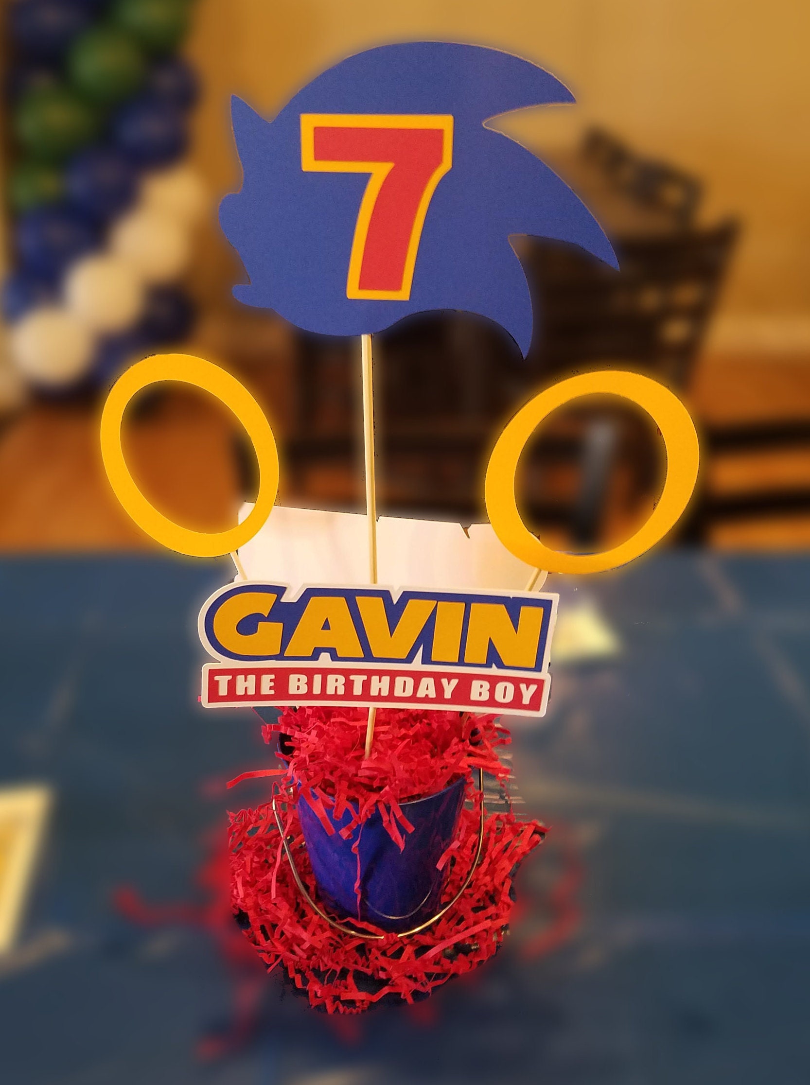 Sonic Golden Rings Personalized Centerpieces | Etsy