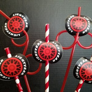 Cars Lightyear Tire Straw or Cupcake Topper Decorations - Etsy