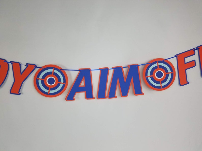 Ready Aim Fire Bullseye Foam Dart Battle Banner - Etsy