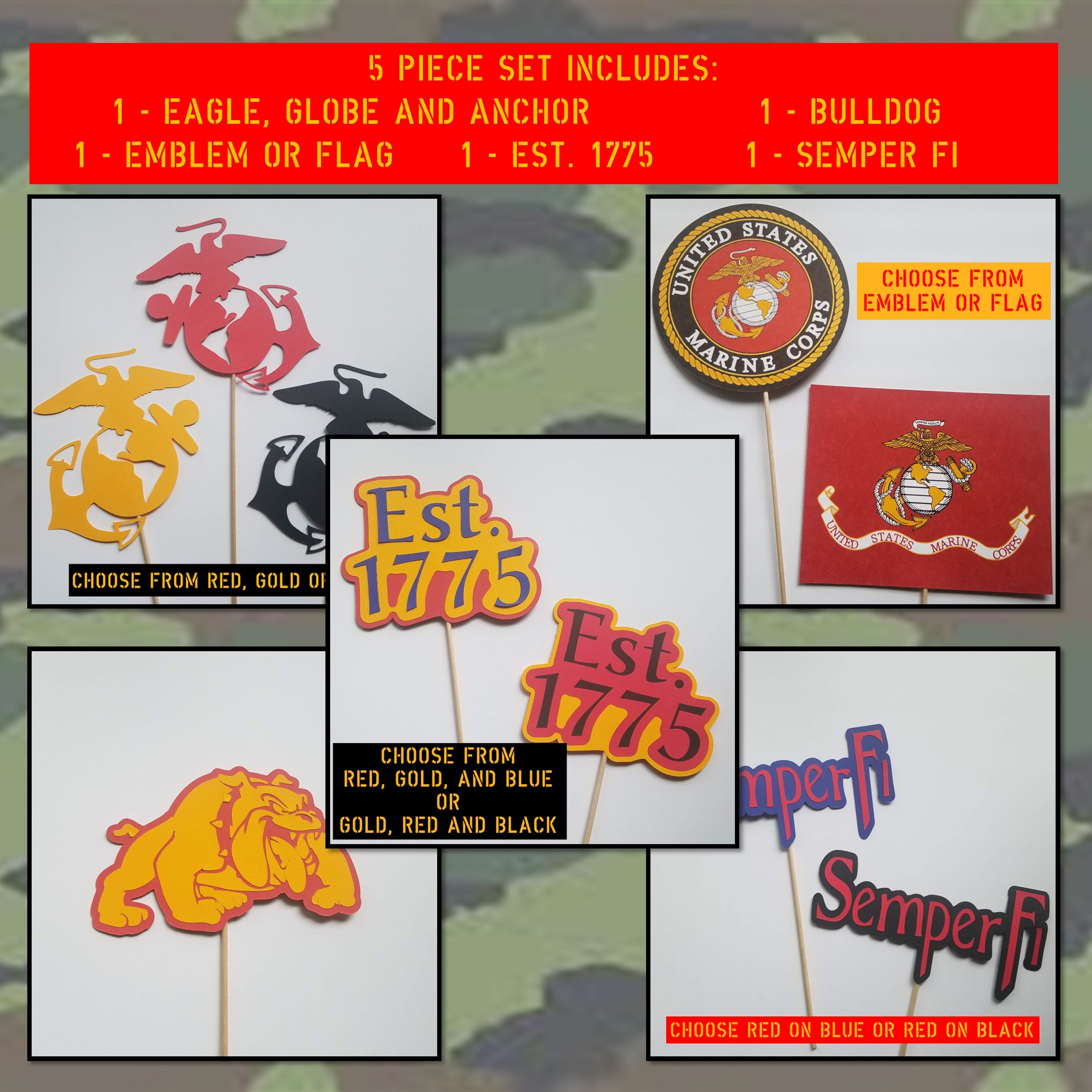 Marine Corp Centerpiece for Retirement, Boot Camp, Military Deployment ...