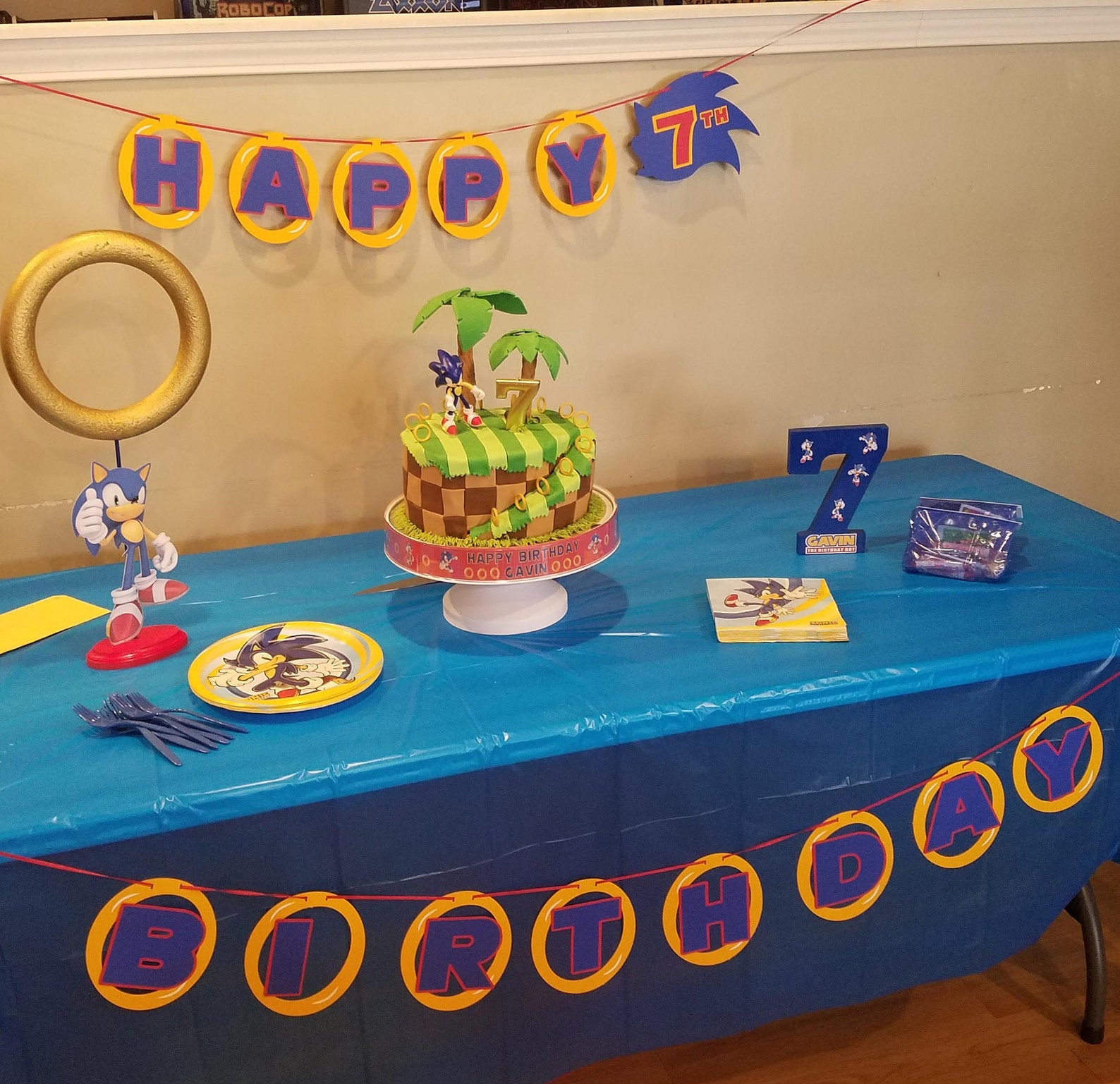 Sonic Golden Rings "happy Birthday" Banner - Etsy