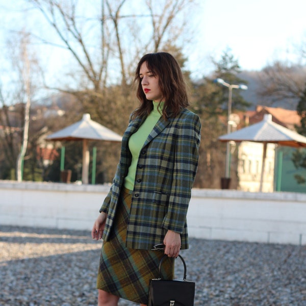 Checkered Blazer - Etsy