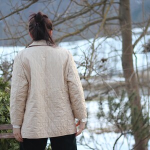 Vintage Beige Quilted Jacket Basler Lightweight Liner Jacket With ...