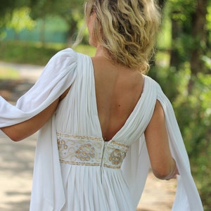 Vintage Grecian Gown CLAUDE RIHA Cannes PARIS Haute Couture Silk Dress ...