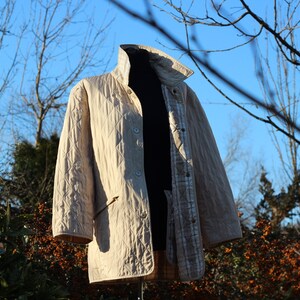 Vintage Beige Quilted Jacket Basler Lightweight Liner Jacket With ...