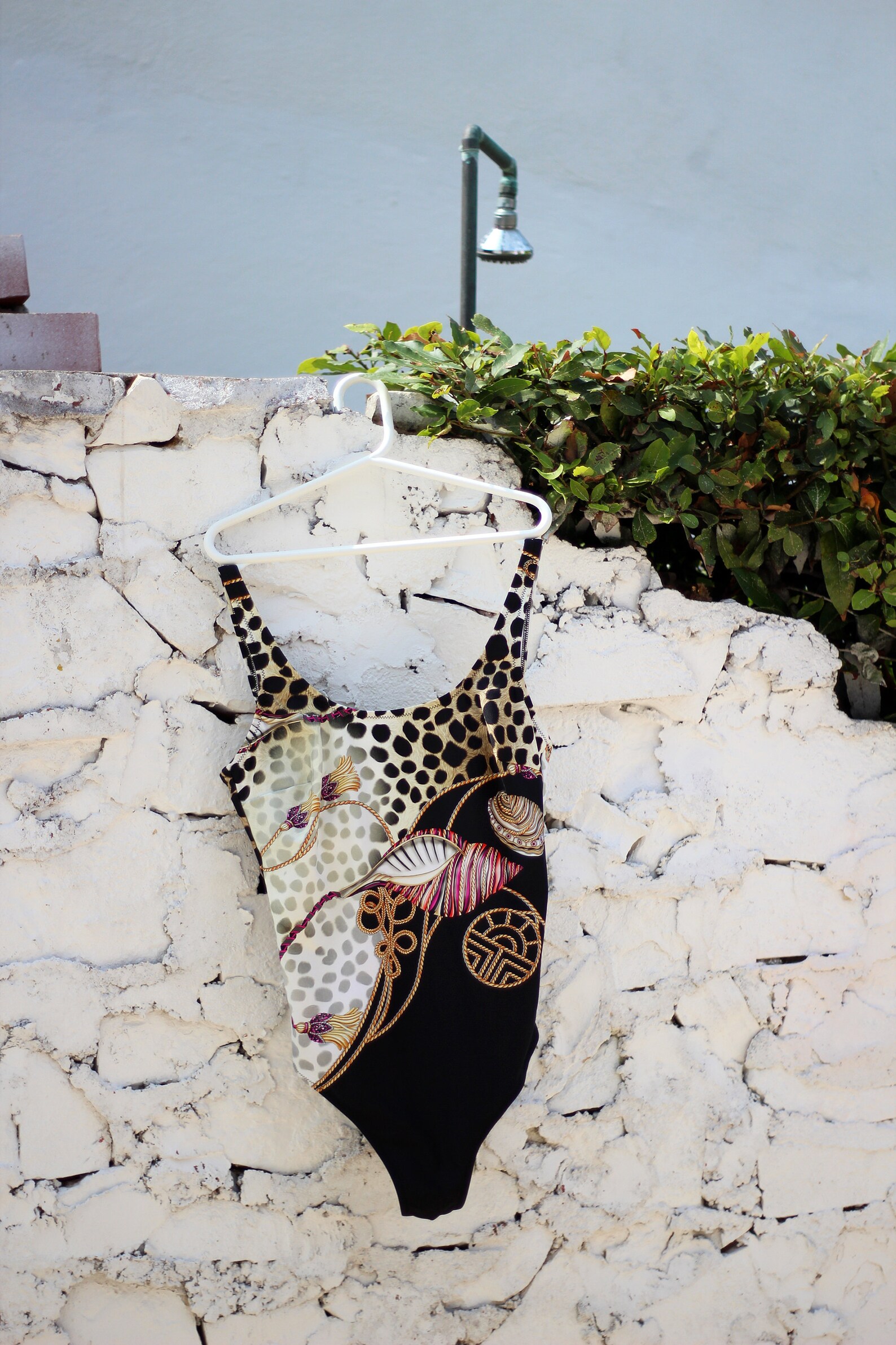 90s One Piece Swimsuit With Baroque Print Louis Feraud Paris ...