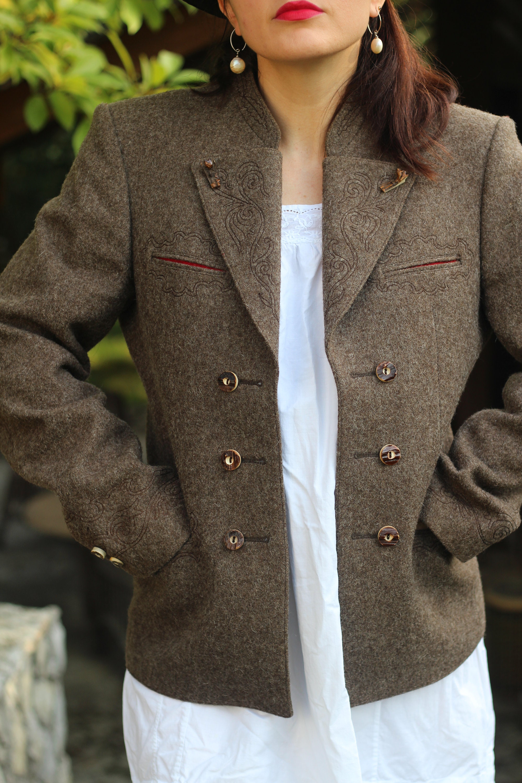 Vintage Riku Trachten Men's Jacket Tyrolean Austrian Traditional Wool ...