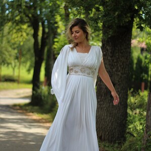 Vintage Grecian Gown CLAUDE RIHA Cannes PARIS Haute Couture Silk Dress ...