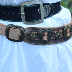 Traditional Austrian Belt With Edelweiss and Hearts Statement - Etsy