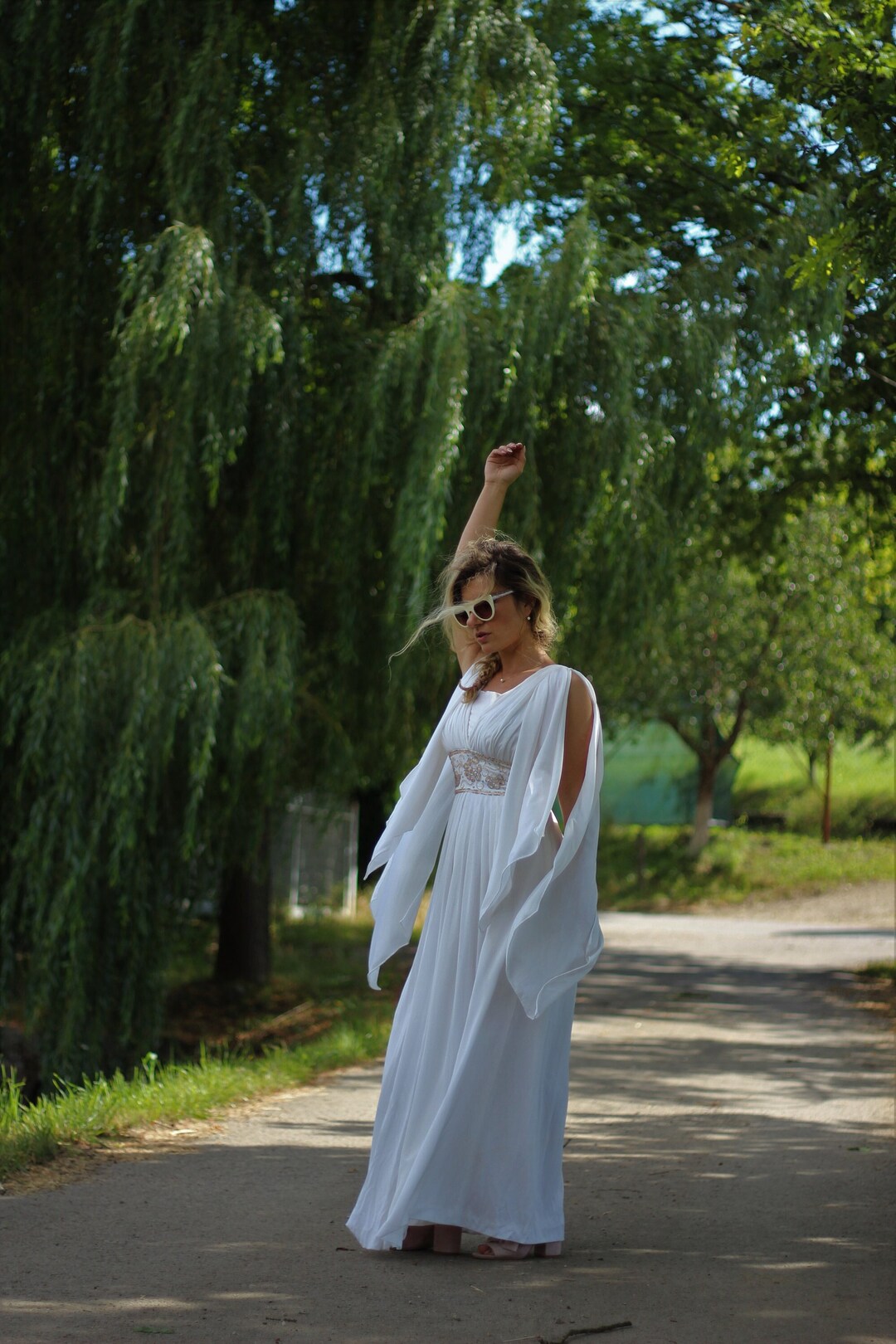 Vintage Grecian Gown CLAUDE RIHA Cannes PARIS Haute Couture Silk Dress ...