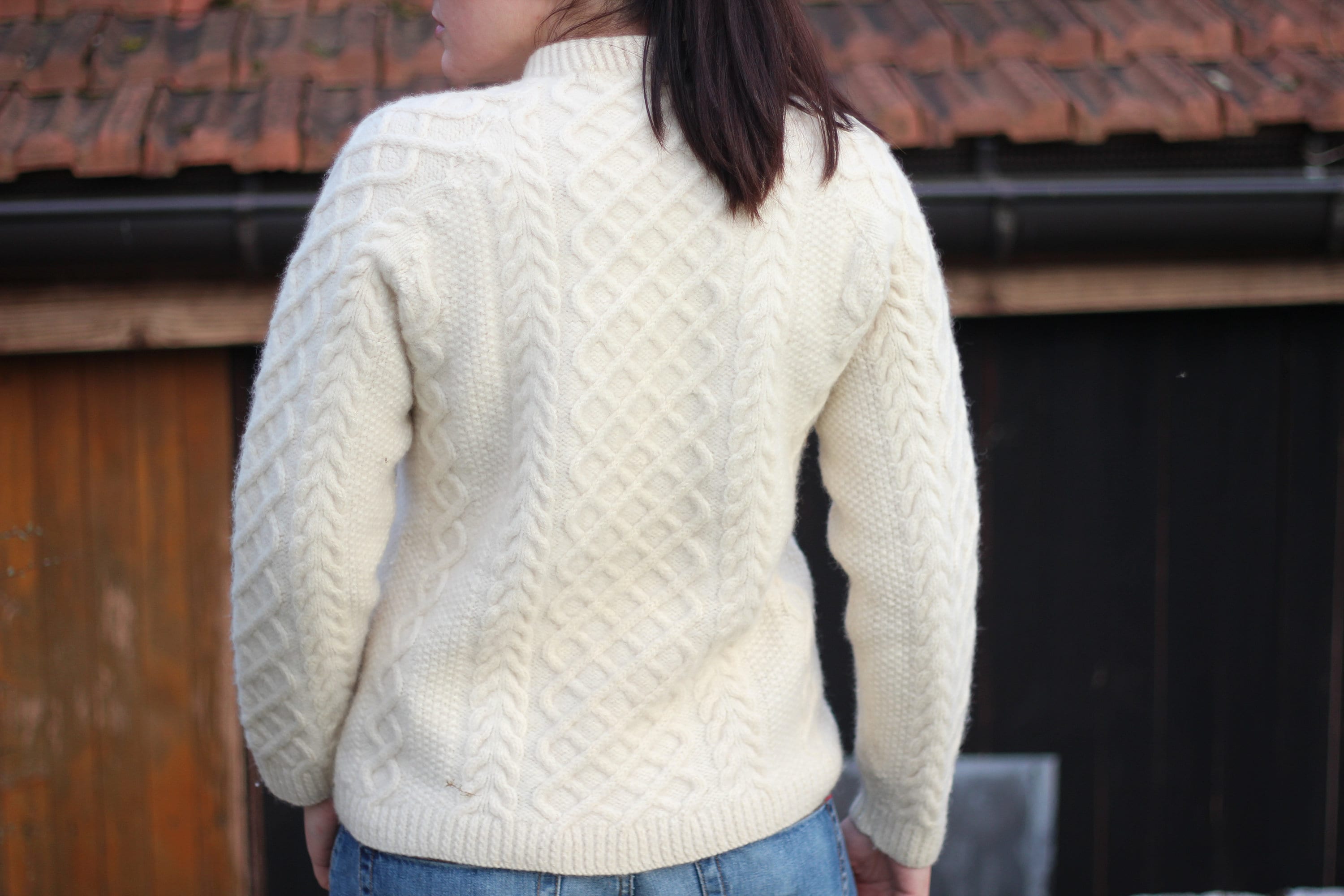 Vintage Fishermen Sweater Handmade Pure Wool Aran Traditional Sweater ...